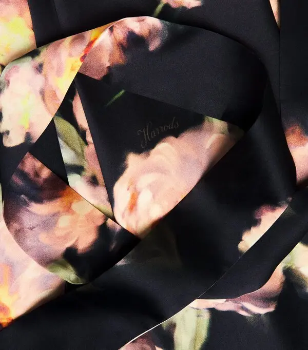 Harrods Silk Midnight Rose Night Robe