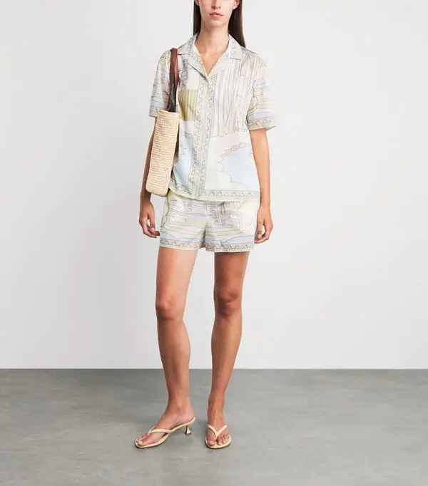 Tory Burch Cotton Printed Shorts