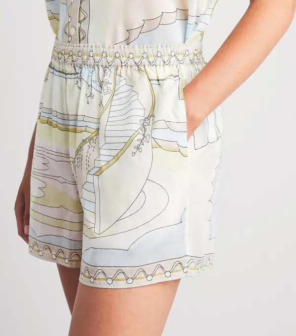 Tory Burch Cotton Printed Shorts