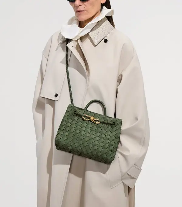 Bottega Veneta Small Suede Andiamo Top-handle Bag