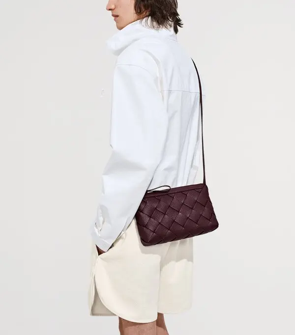 Bottega Veneta Small Leather Diago Messenger Bag