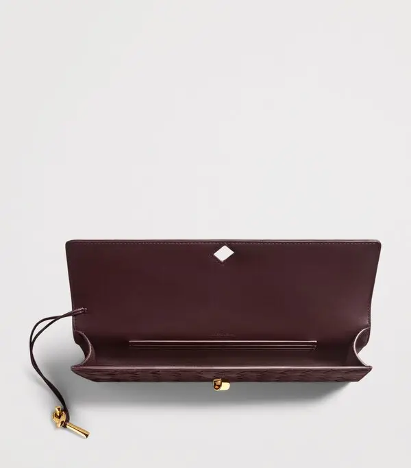 Bottega Veneta Suede Andiamo Clutch Bag