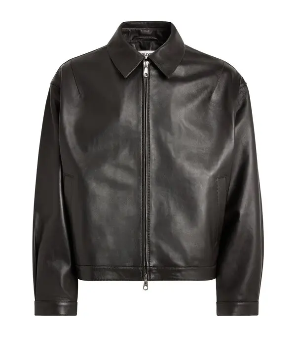 COLE BUXTON Leather Bomber Jacket
