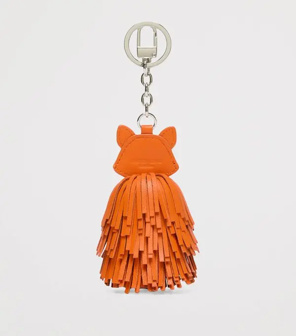 Max Mara Leather Fox Keyring