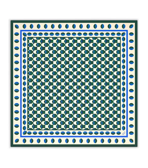 Max Mara Silk Geometric Print Scarf
