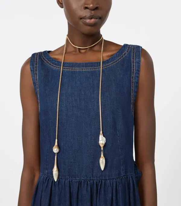 Max Mara Faux Pearl Wraparound Necklace
