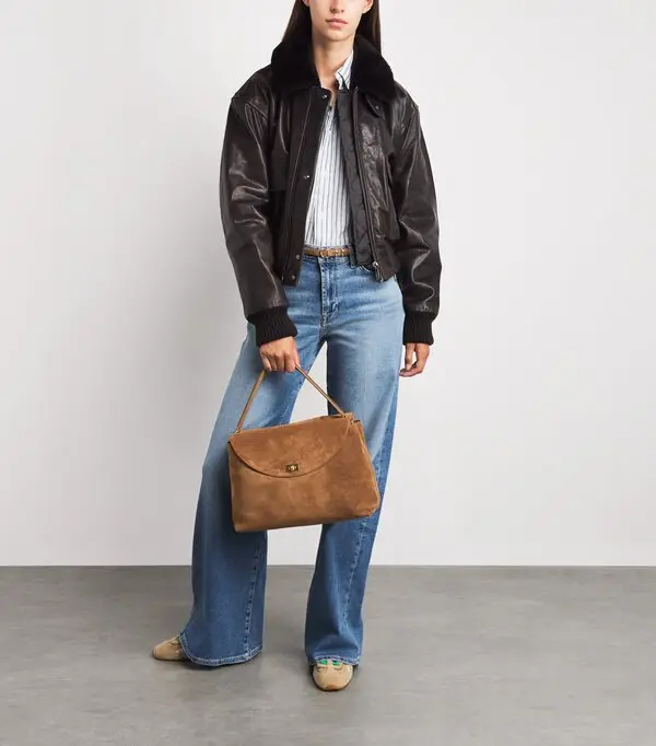 Sandro Suede Le Grand Bazaar Top-handle Bag