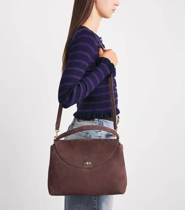 Sandro Suede Le Grand Bazaar Top-handle Bag