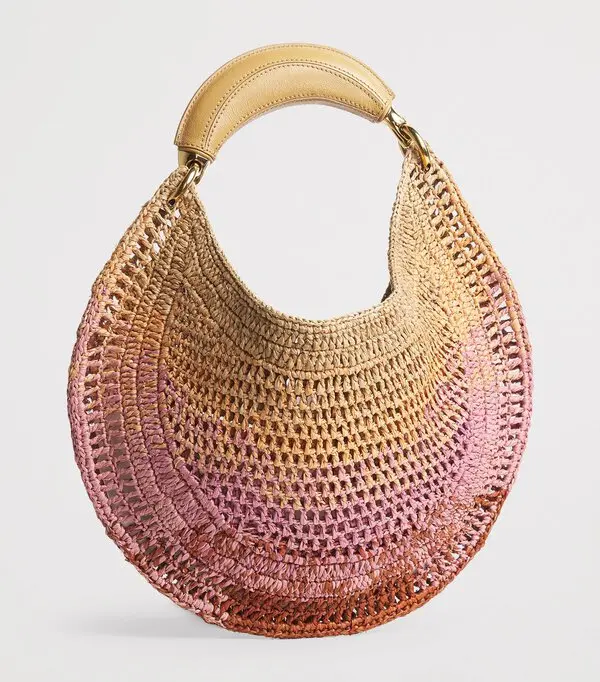 Chloé Raffia Gradient Summer Banana Shoulder Bag