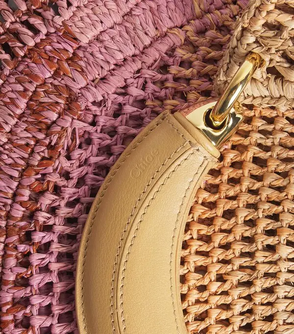 Chloé Raffia Gradient Summer Banana Shoulder Bag