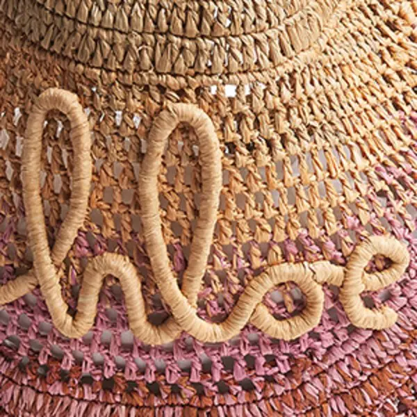 Chloé Raffia Gradient Summer Banana Shoulder Bag