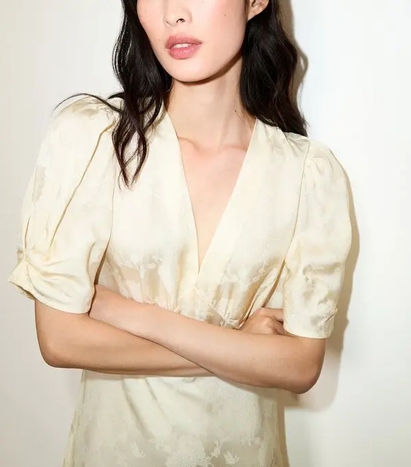 Max & Co. Satin V-neck Midi Dress