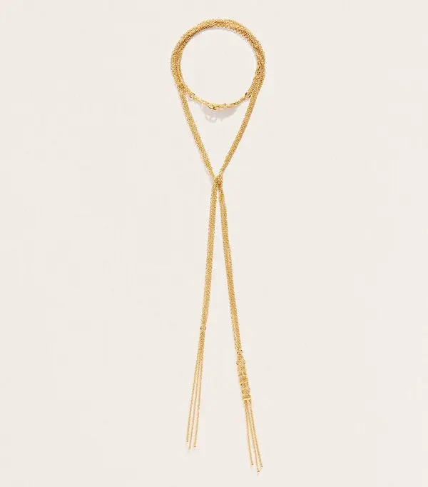 Chloé Mini Belt Long Necklace - Gold