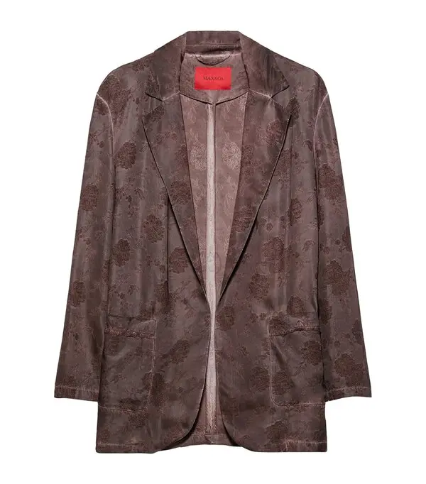 Max & Co. Floral Jacquard Open Blazer