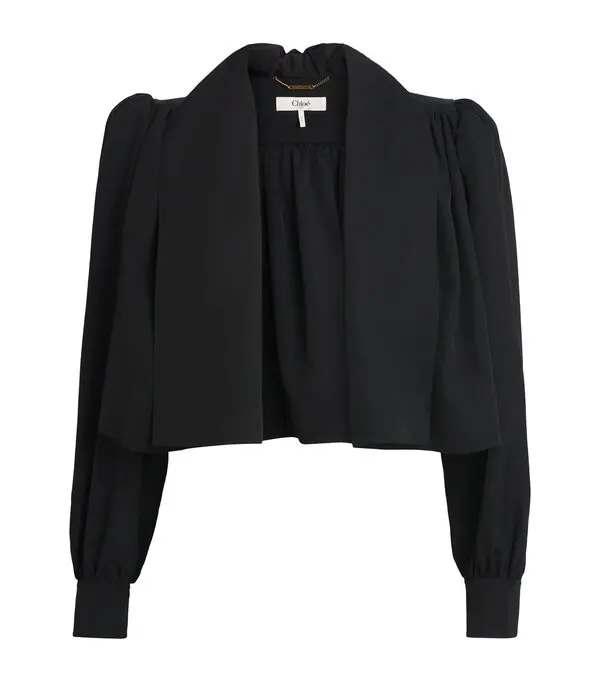 Chloé Gathered Cropped Jacket