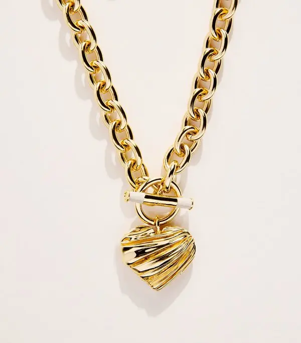 Chloé Tone Heart Pendant Necklace