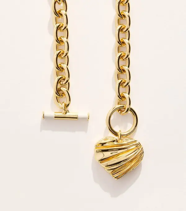 Chloé Tone Heart Pendant Necklace