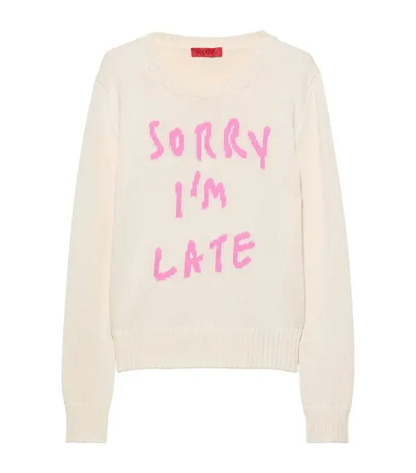 Max & Co. Cotton Slogan Sweater