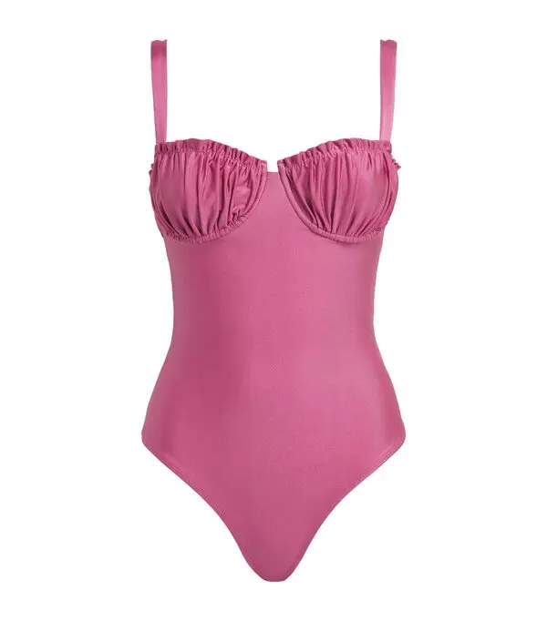Faithfull The Brand Tavia Ruffled Swimsuit - Pink