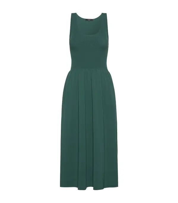 Max Mara Rib-knit Midi Dress - Green