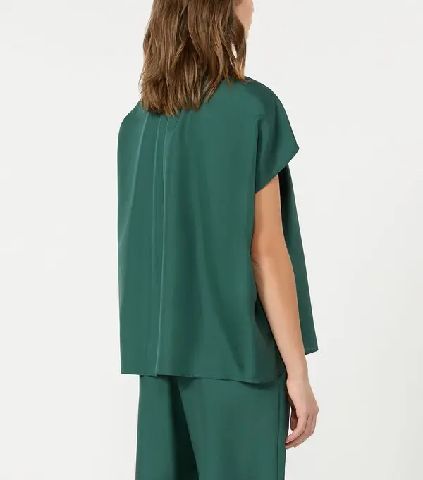 Max Mara Silk Gathered Shirt