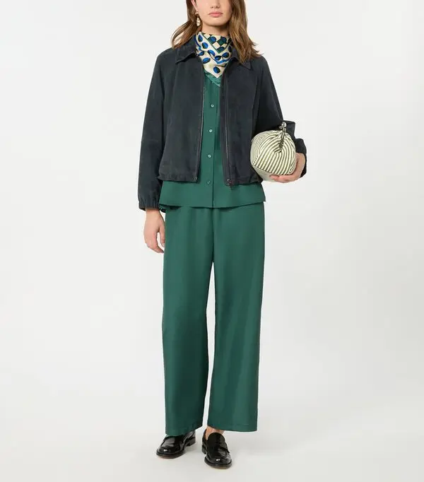 Max Mara Silk Gathered Shirt