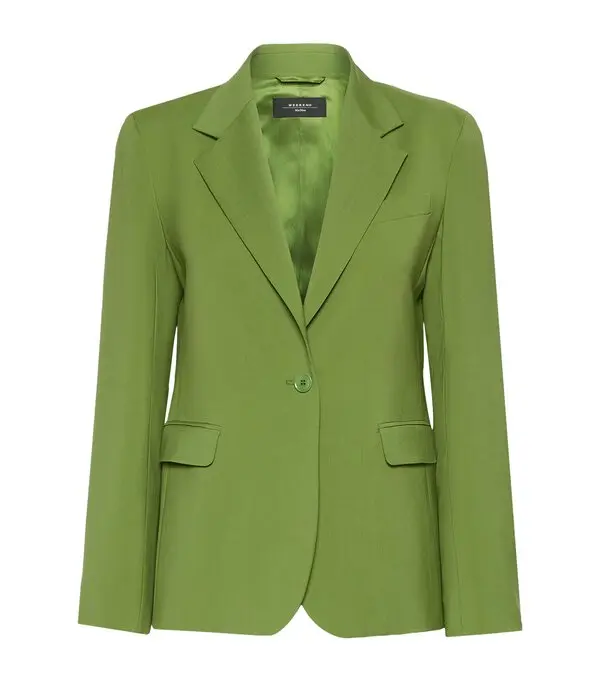 Max Mara Virgin Wool Blazer - Green