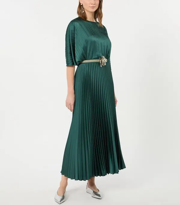 Max Mara Pleated Short-sleeve Blouse