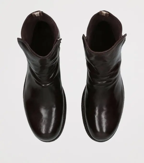 Officine Creative Leather Zip Up Ankle Boots