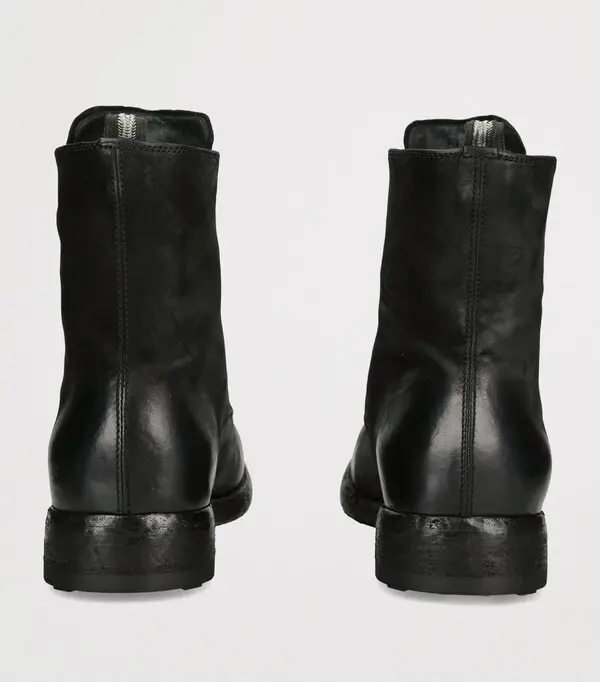 Officine Creative Leather Zip-up Ankle Boots - Black