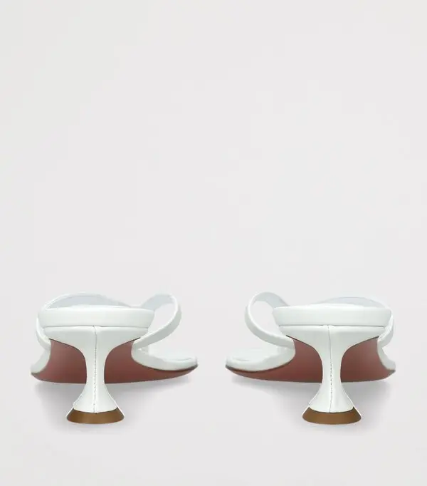 Amina Muaddi Leather Juliette Sandals 45 - White