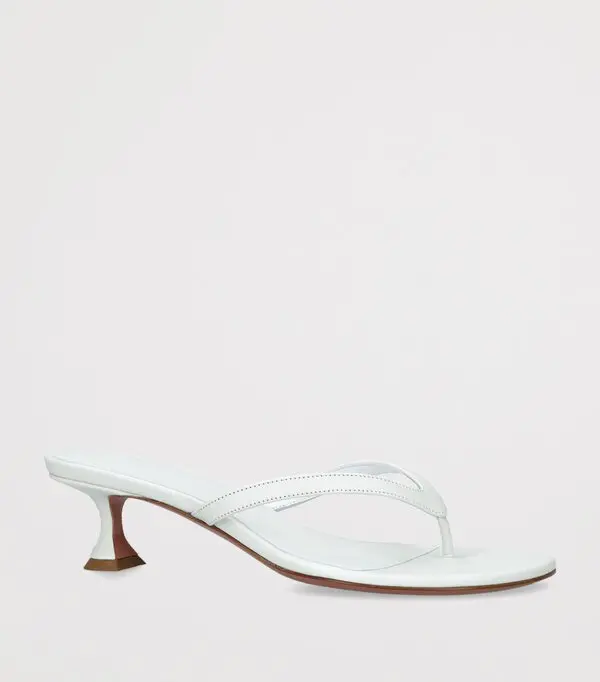 Amina Muaddi Leather Juliette Sandals 45 - White