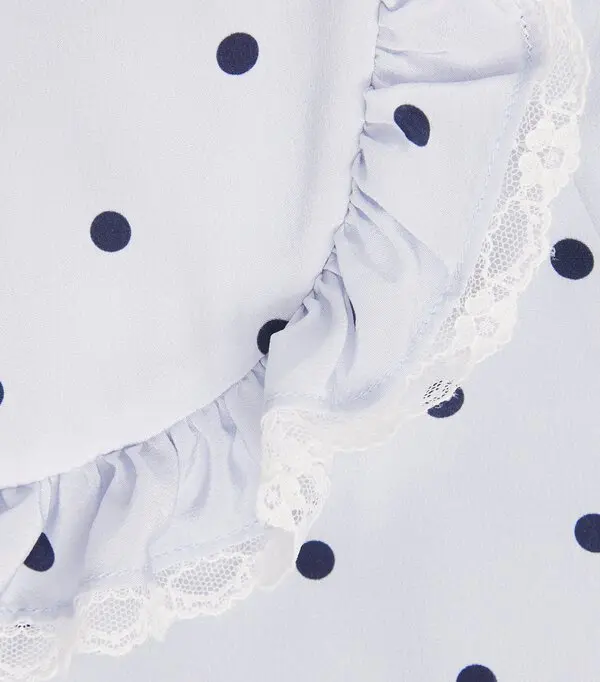 Alessandra Rich Polka Dot Ruffled Midi Dress