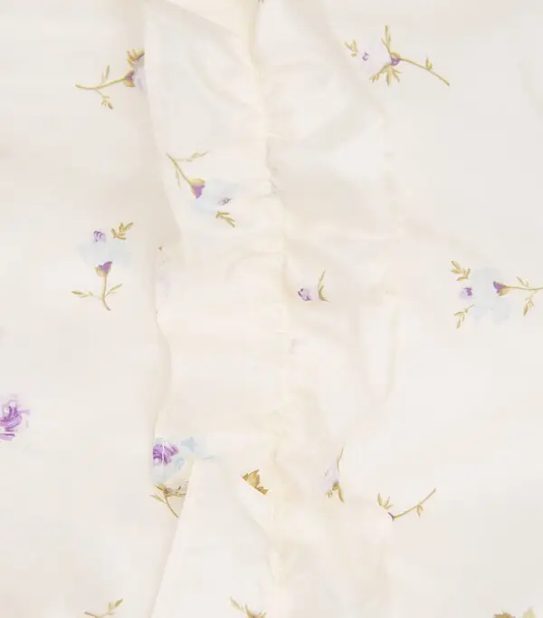 Alessandra Rich Off-the-shoulder Floral Silk Midi Dress