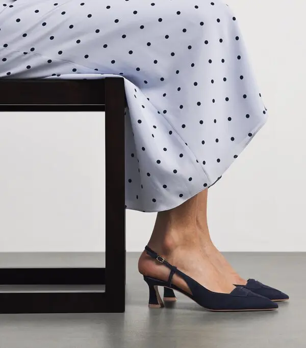 MALONE SOULIERS Suede Slingback Pumps
