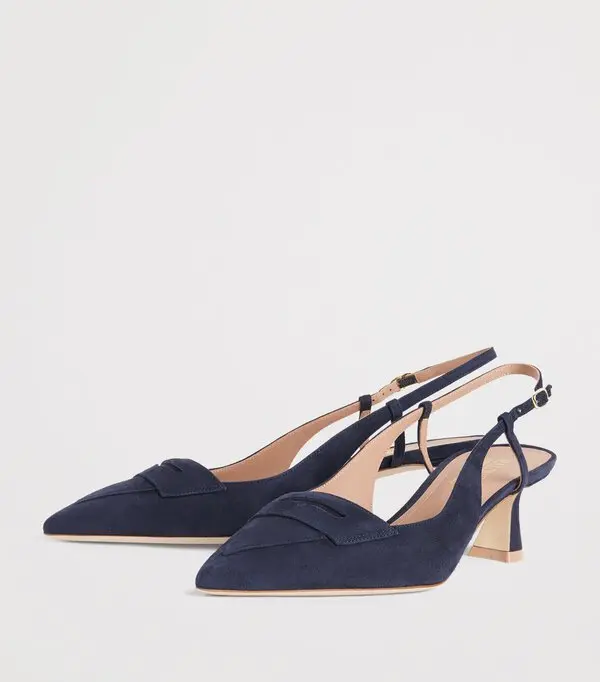 MALONE SOULIERS Suede Slingback Pumps