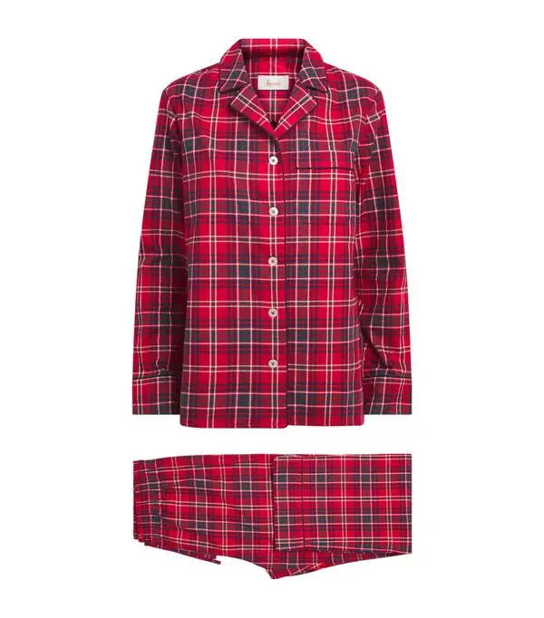 Harrods Cotton Tartan Pyjama Set