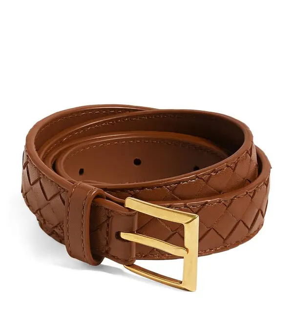 Bottega Veneta Piccolo Leather Solo Belt - Green