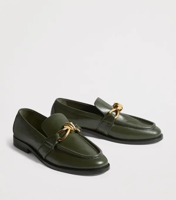 Bottega Veneta Astaire Leather Loafers With Knot Detailing