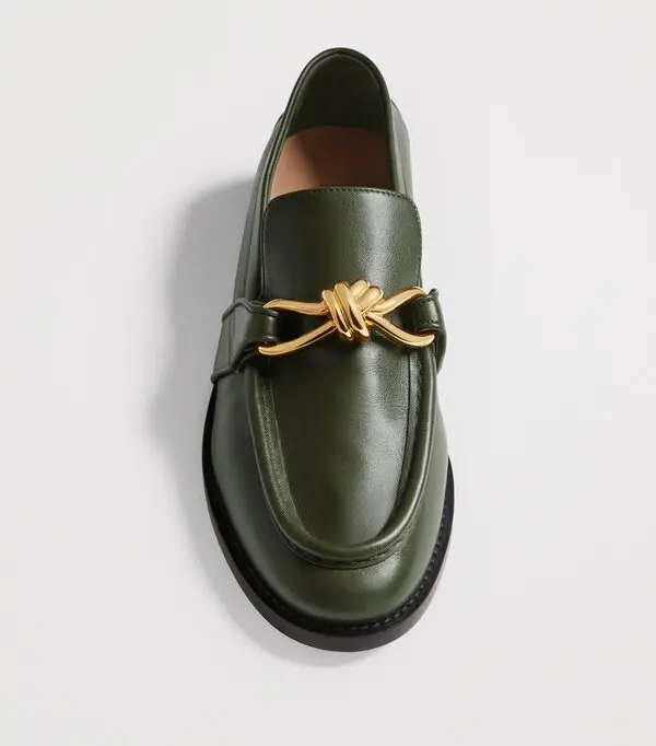 Bottega Veneta Astaire Leather Loafers With Knot Detailing