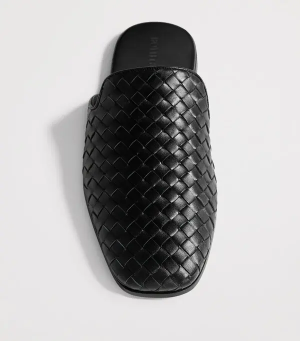 Bottega Veneta Woven Leather Slip-on Slippers