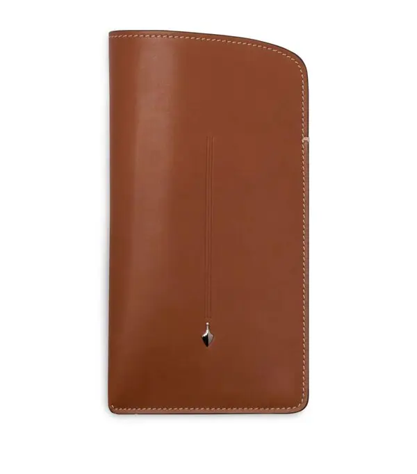 JACQUES MARIE MAGE Leather Circa Sunglasses Slip Case - Brown