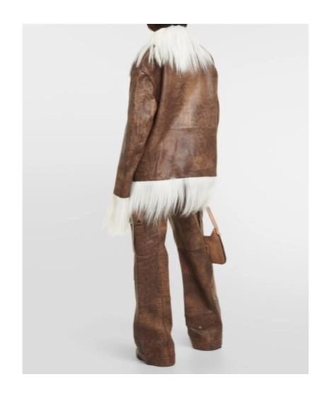 Dodo Bar Or Yoyo Shearling-trimmed Leather Jacket