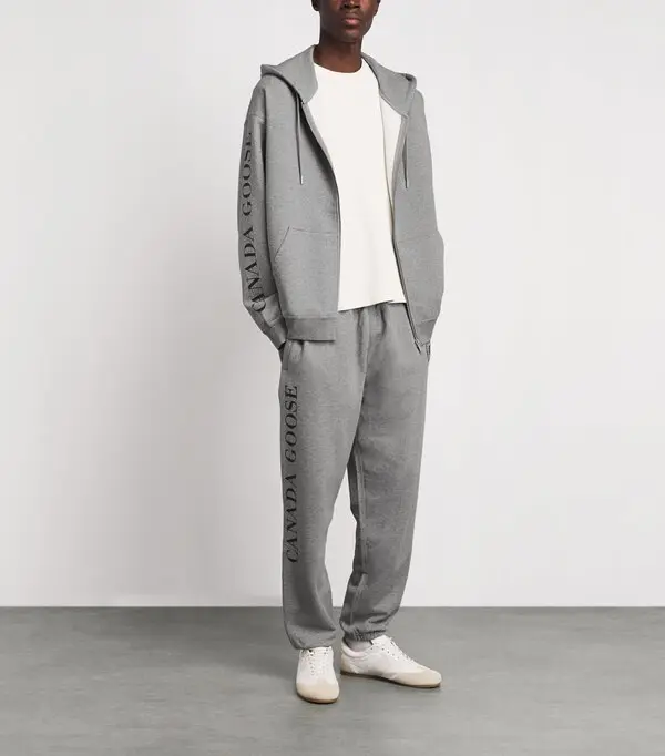 Canada Goose Organic Cotton Graphic Zip-up Hoodie - Grey