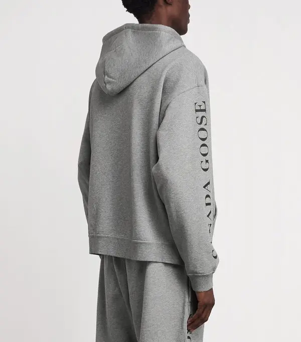 Canada Goose Organic Cotton Graphic Zip-up Hoodie - Grey