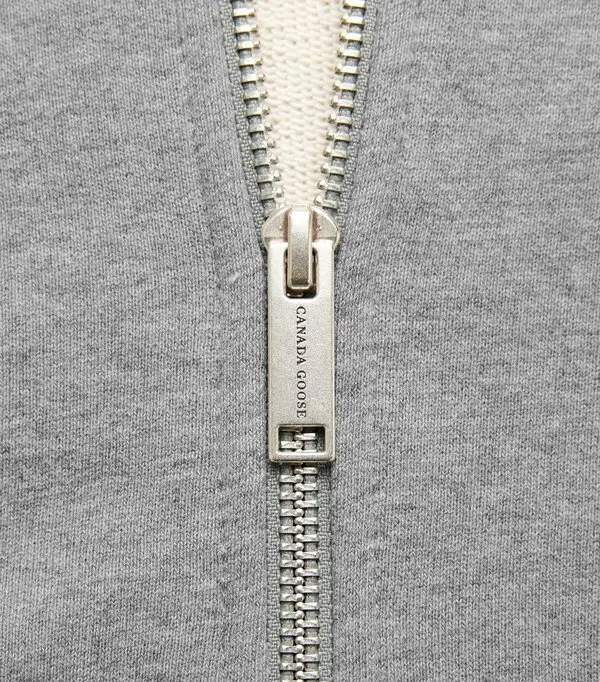 Canada Goose Organic Cotton Graphic Zip-up Hoodie - Grey