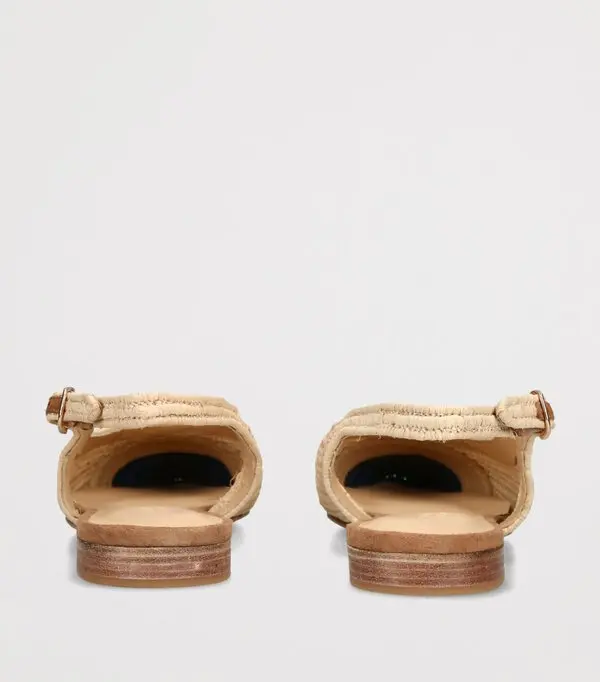 Gabriela Hearst Raffia Slingback Ballet Flats