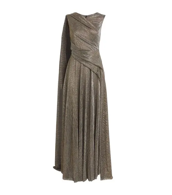 Talbot Runhof Voile Cape Gown