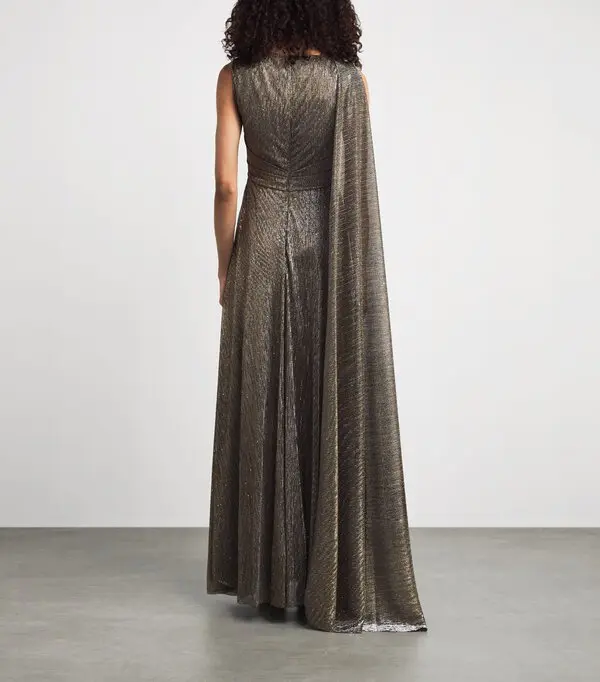 Talbot Runhof Voile Cape Gown