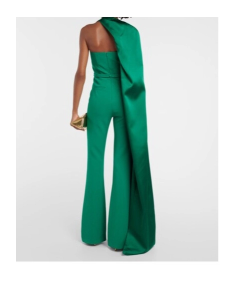 SAFIYAA LONDON Lollian Marmont Cape Jumpsuit